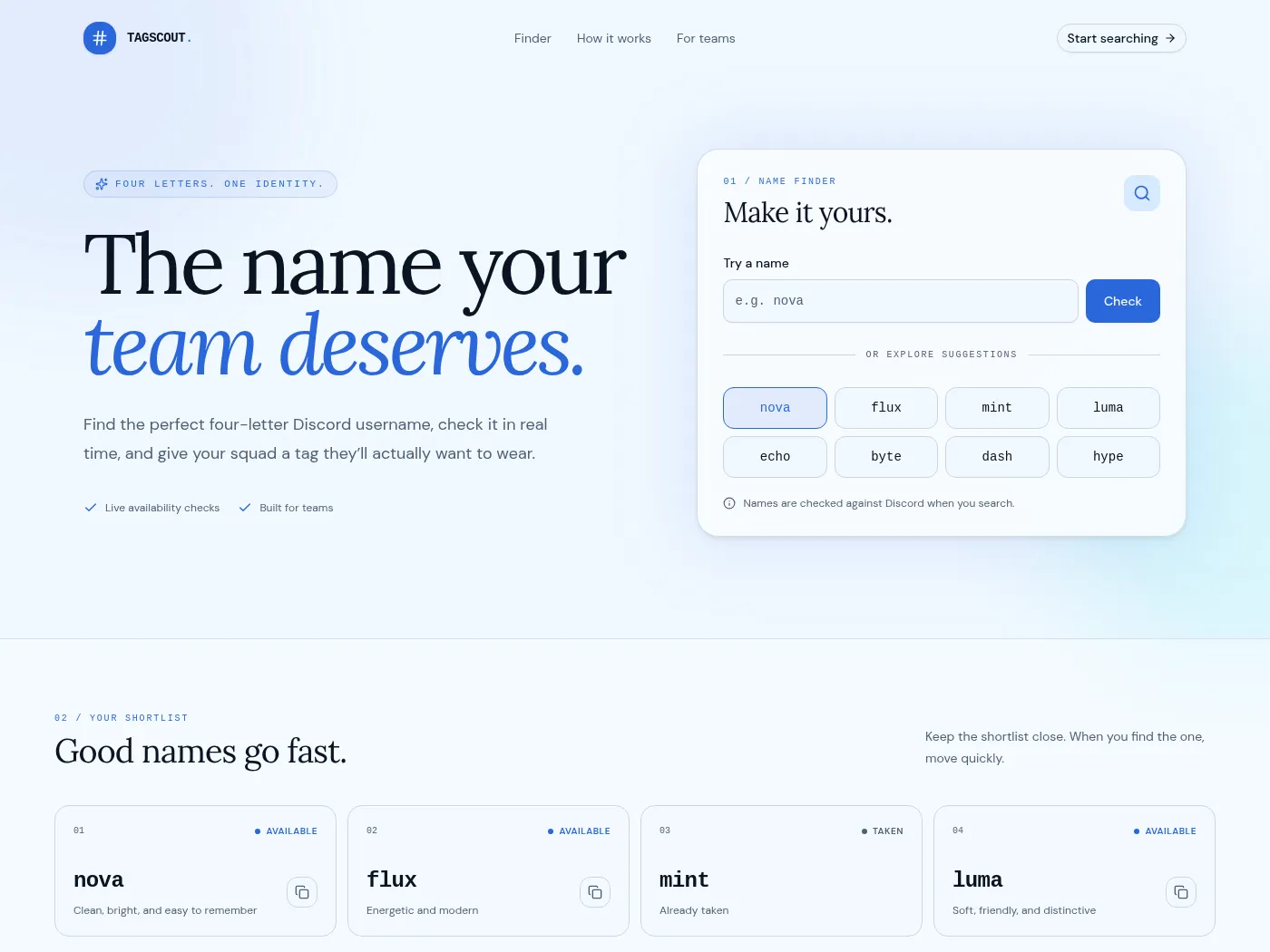 Discord Name Finder