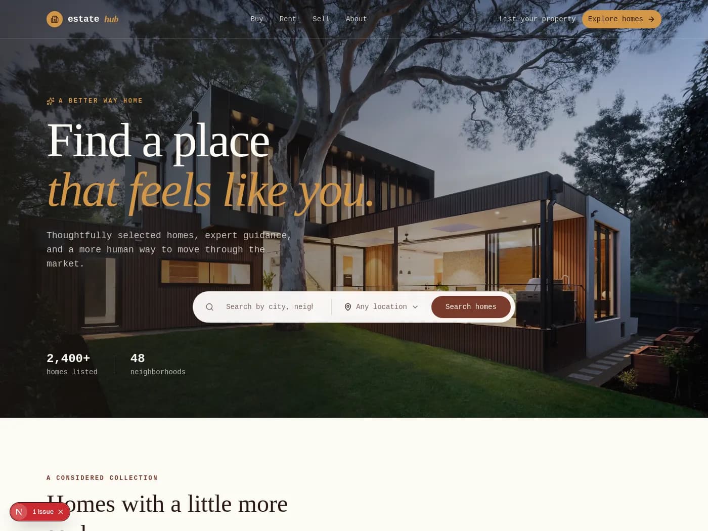 EstateHub Web Portal