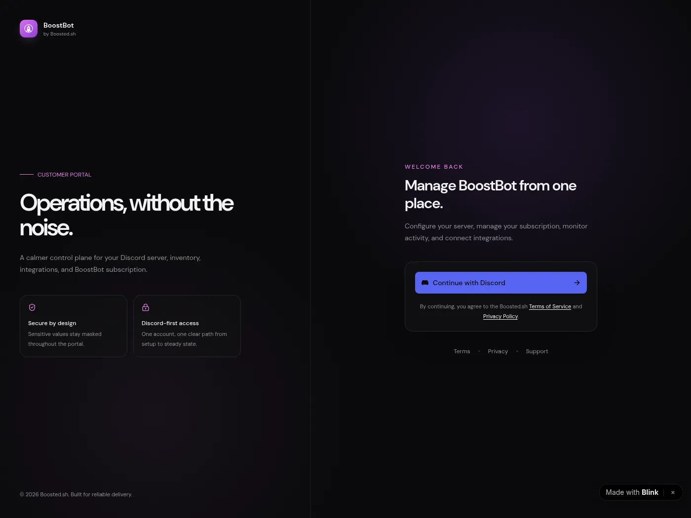 BoostBot SaaS UI Portal