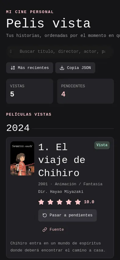 Pelis Vista App