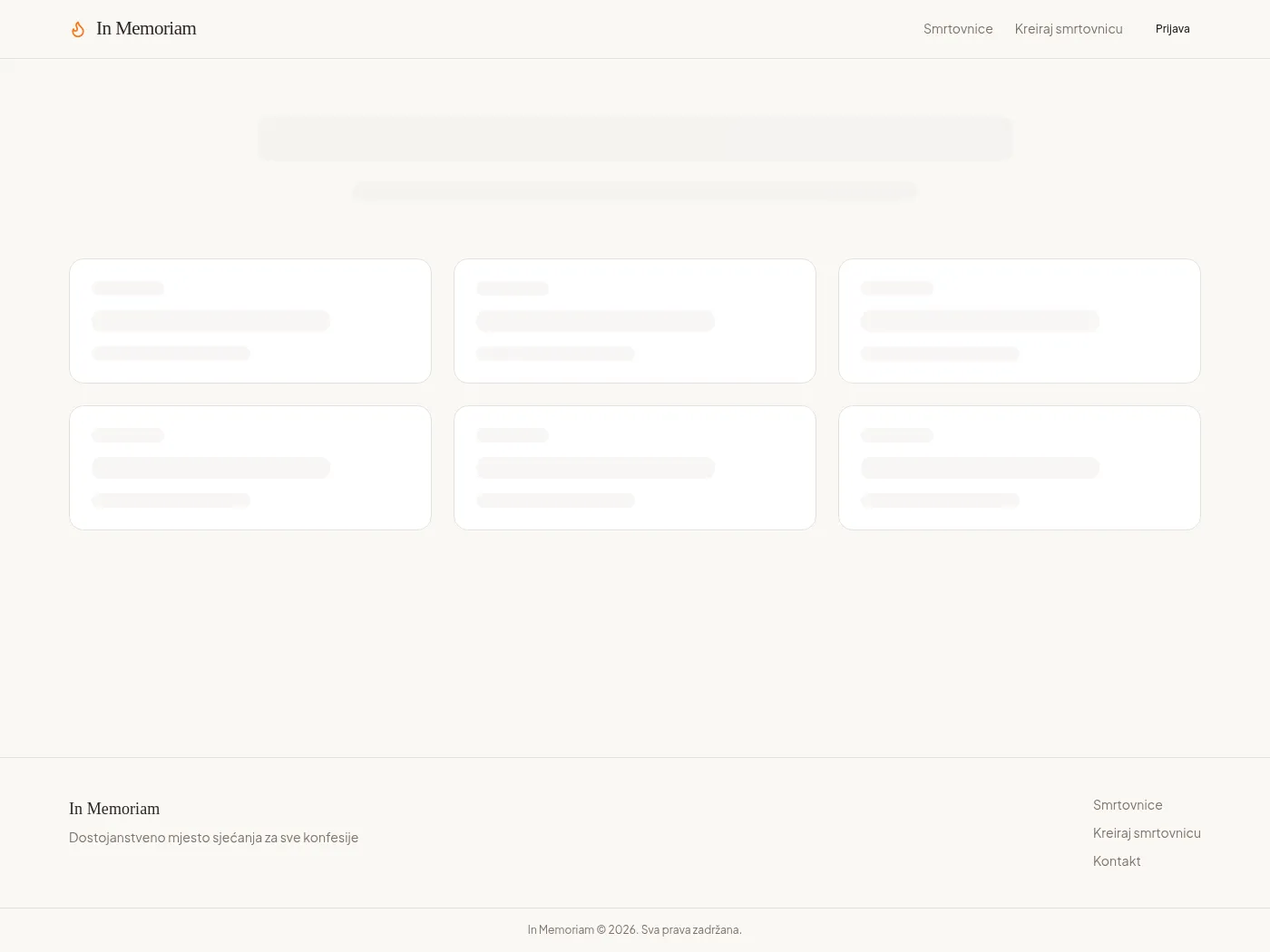 In Memoriam Portal