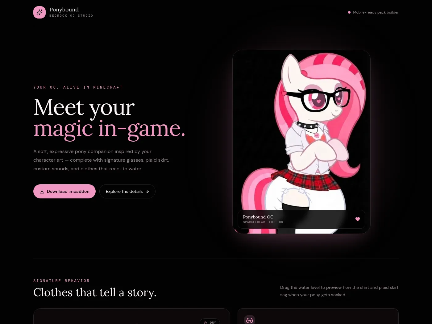 MLP OC Minecraft Addon