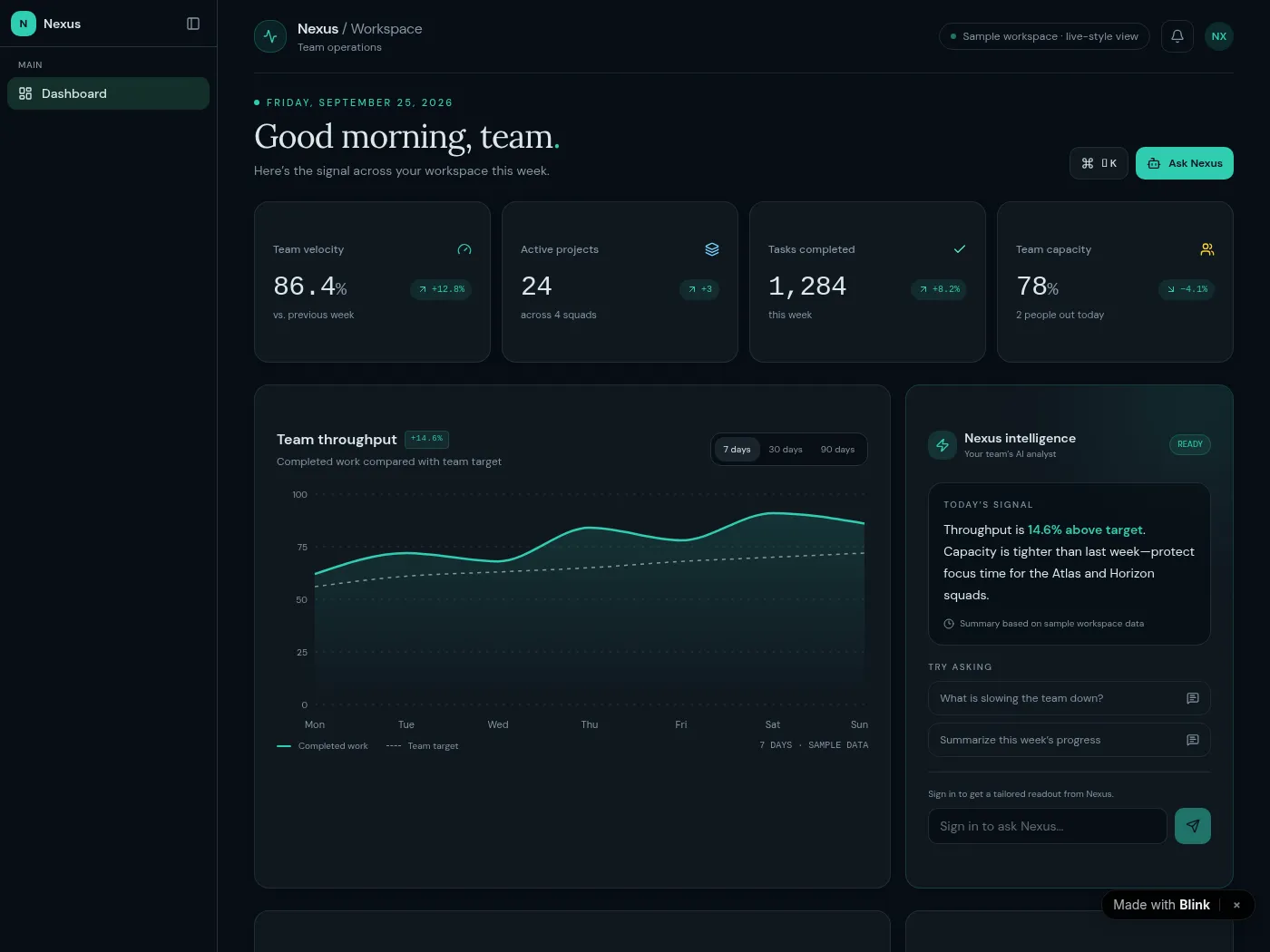AI Dashboard Nexus