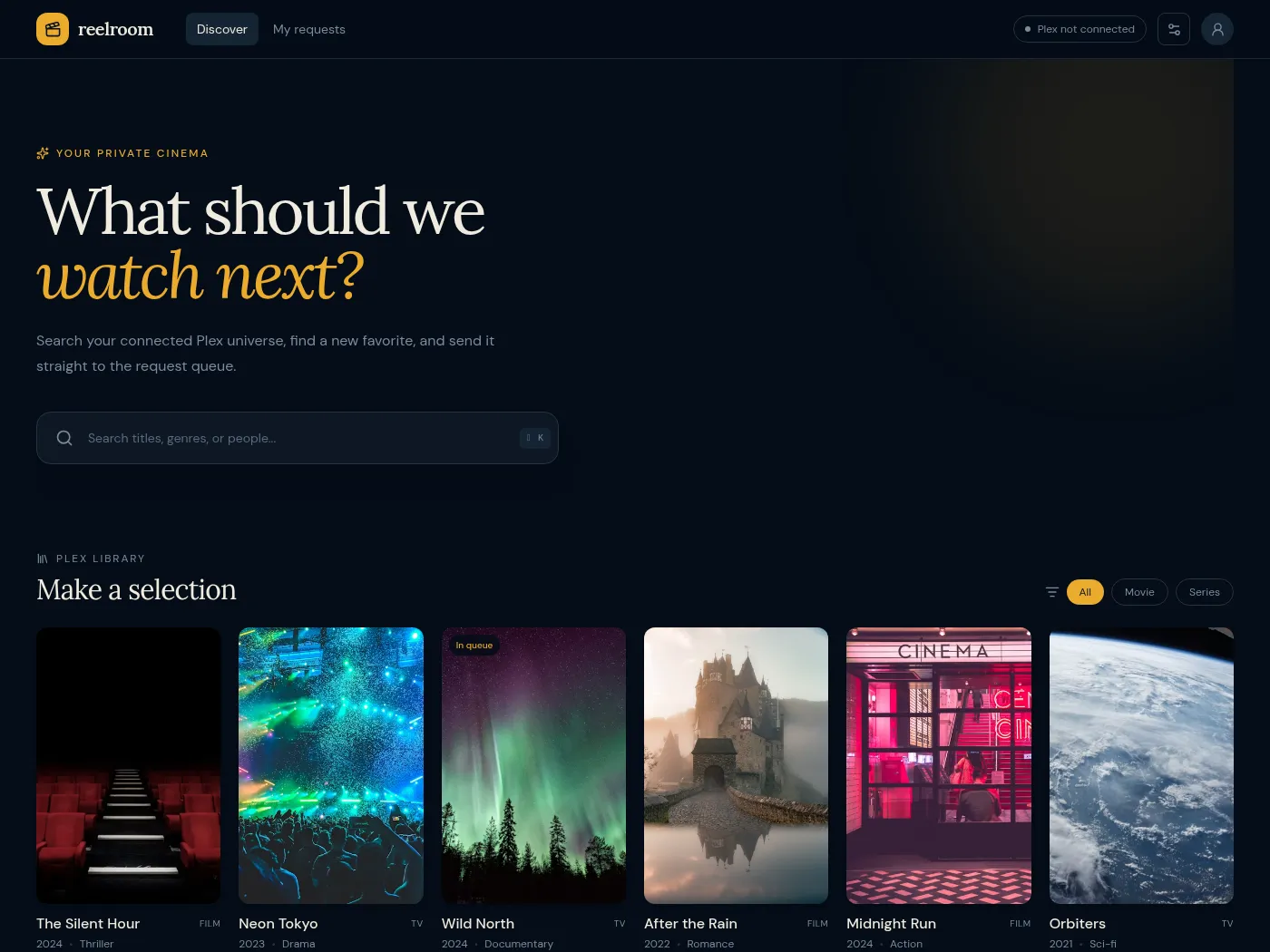 Plex Request Portal