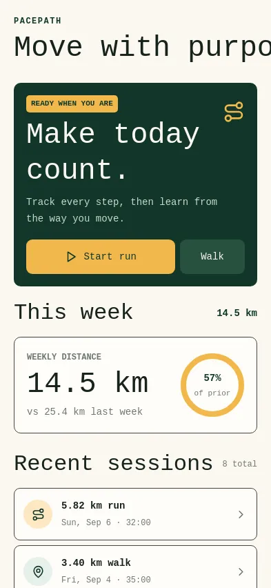 PacePath Tracker