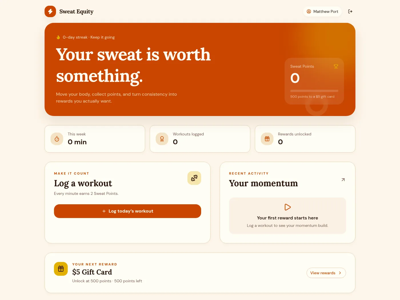 Workout Rewards