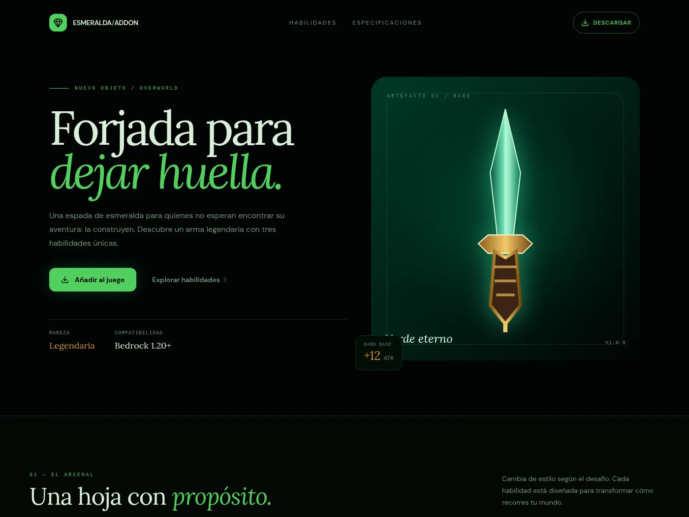 Espada de Esmeralda Addon