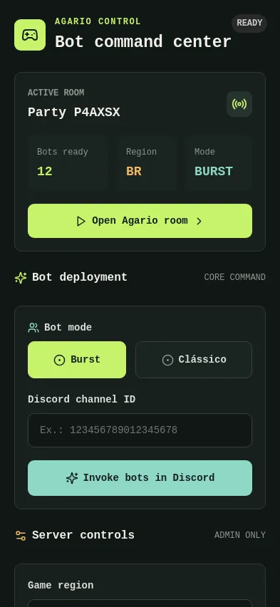 Agario Discord Control