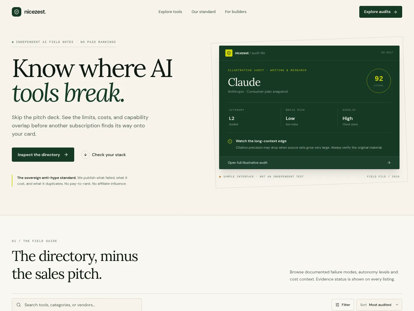 Nicezest AI Audit Hub