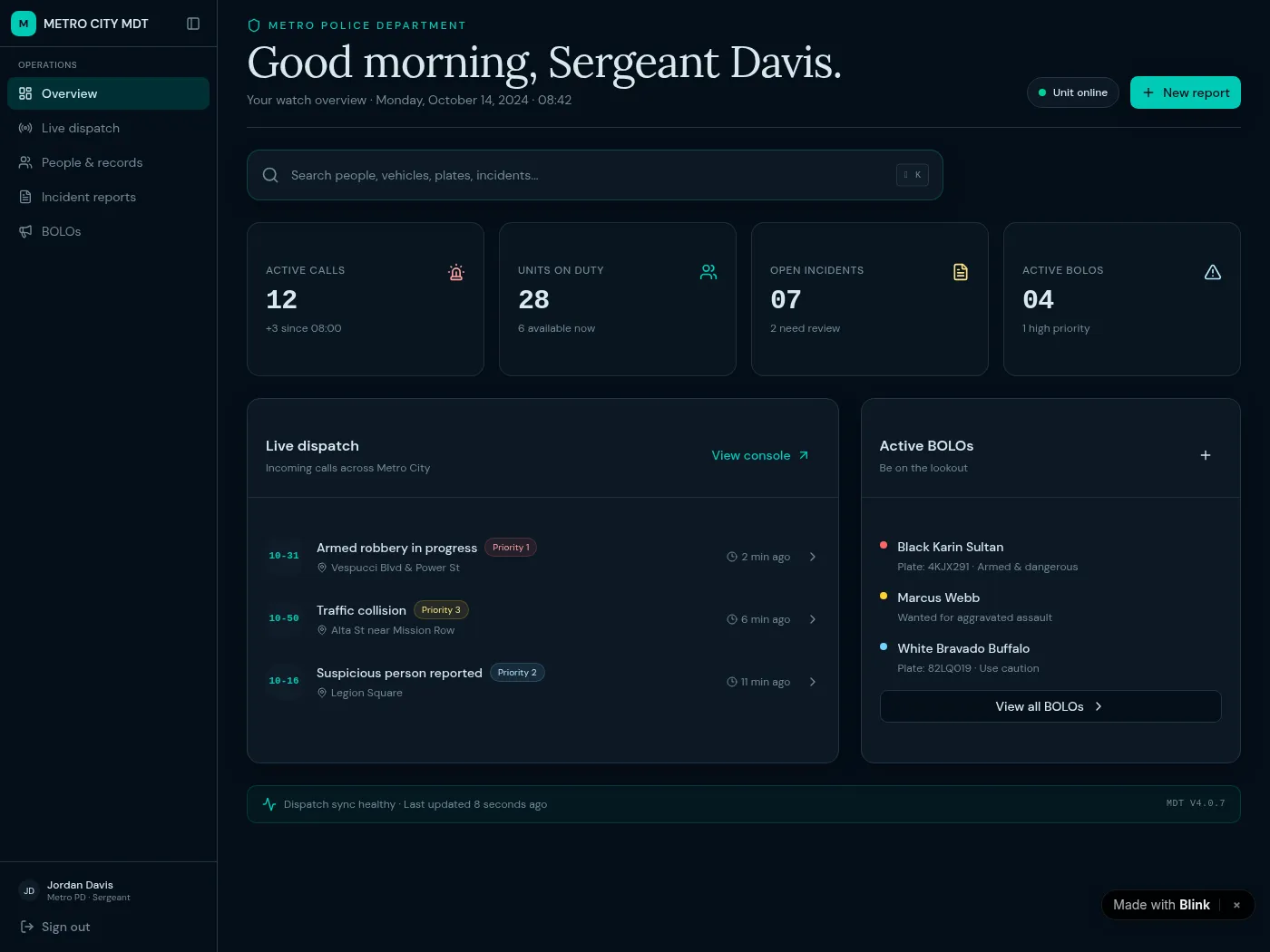 RP Police MDT Web