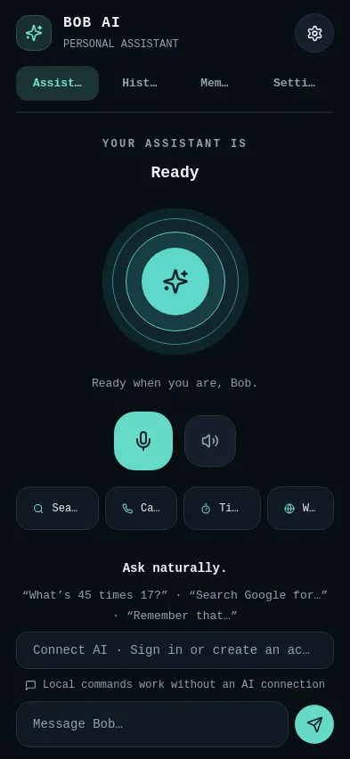 Bob AI: Android Voice Assistant