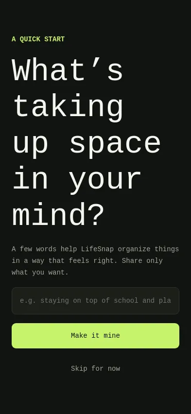 LifeSnap AI