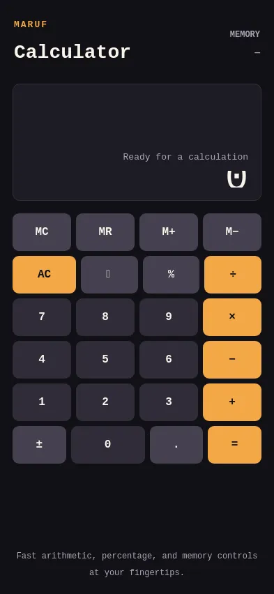 Maruf Calculator Mobile