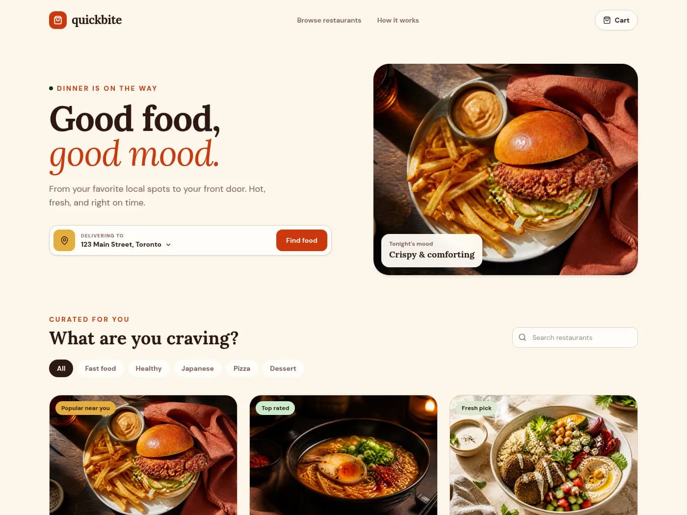 QuickBite Delivery App