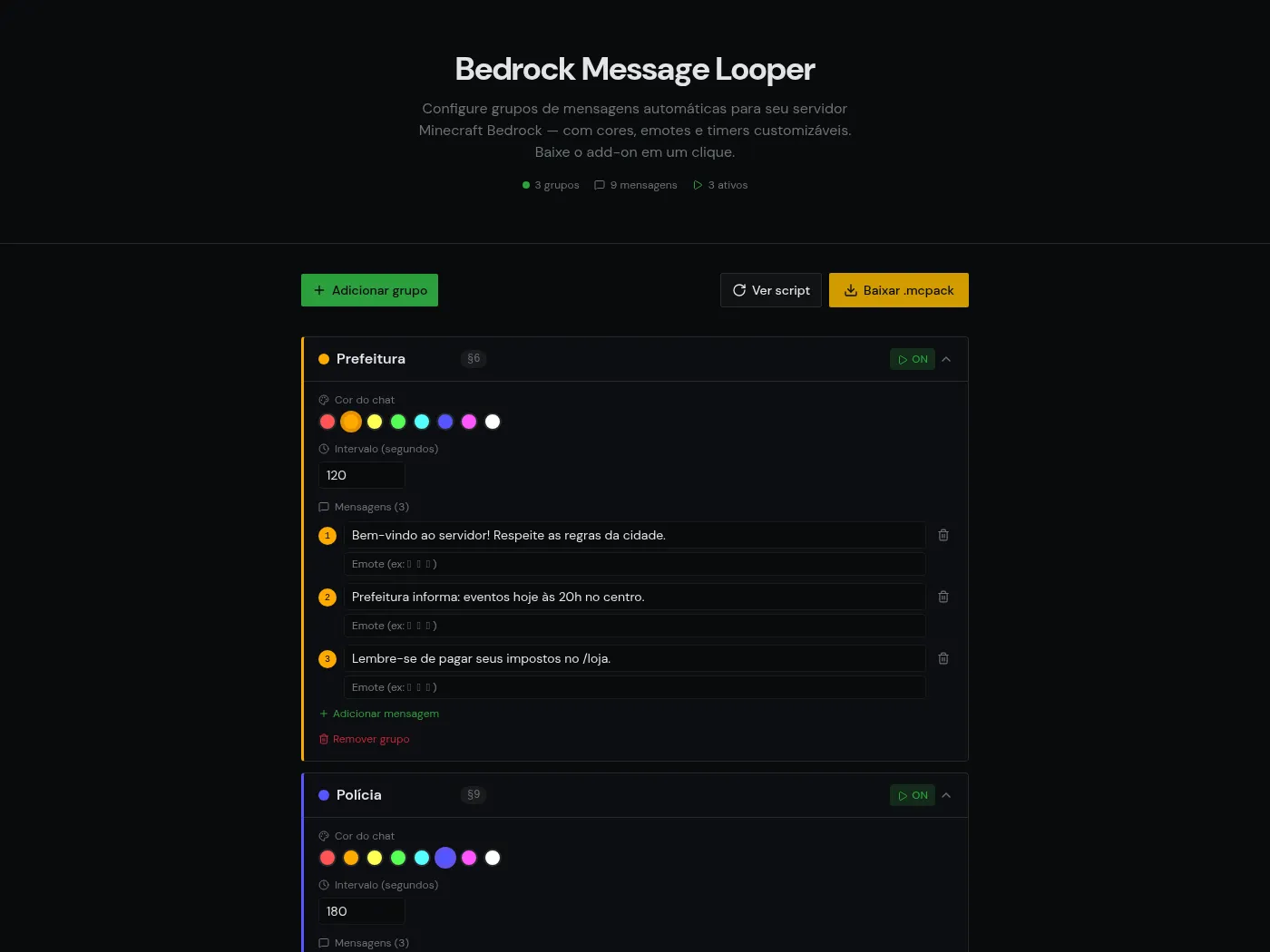 Bedrock Message Looper