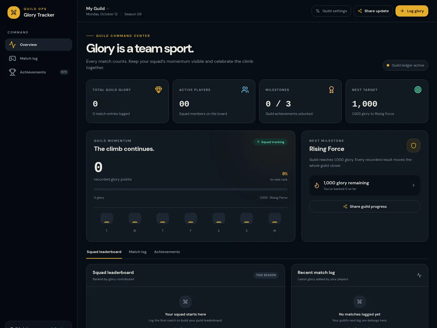 Guild Glory Tracker