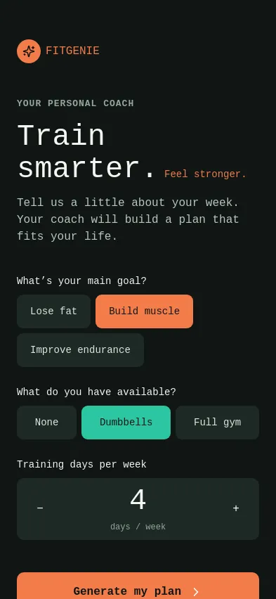 FitGenie AI Coach