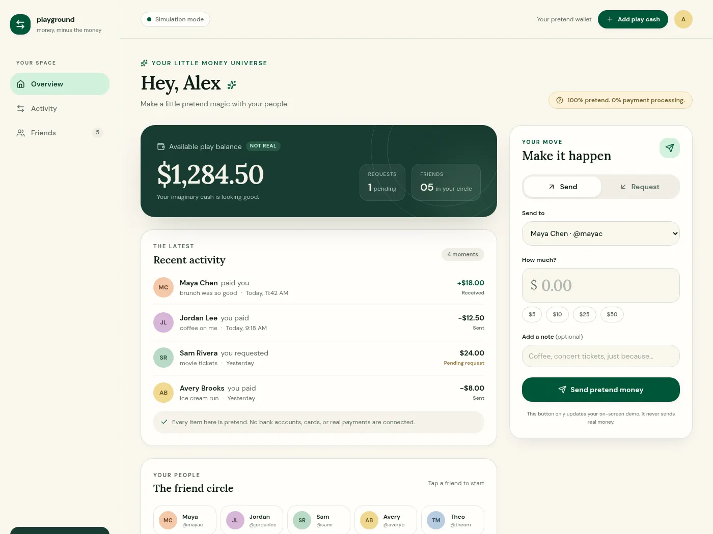 Virtual Pay Playground