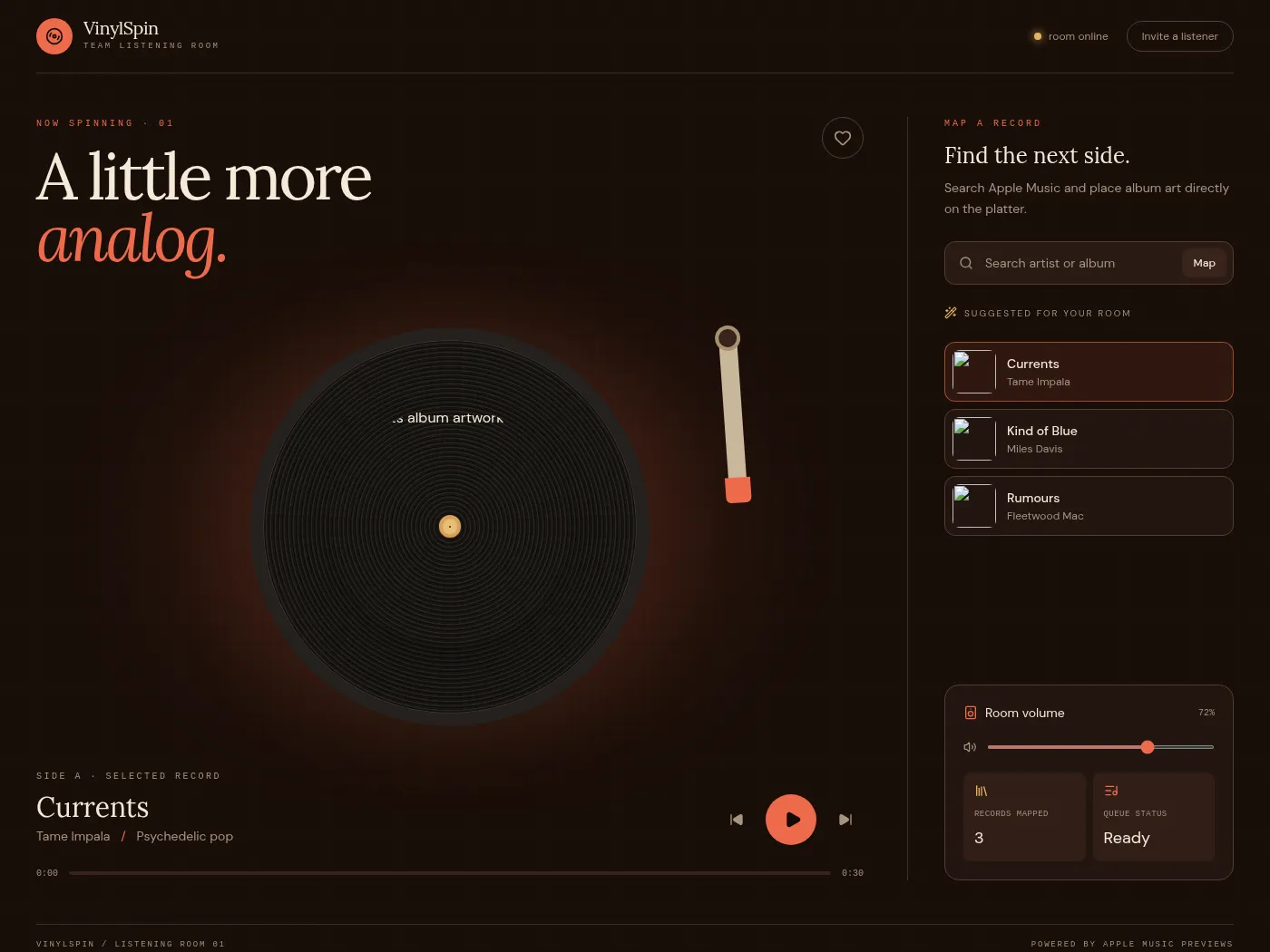 VinylSpin 3D Player
