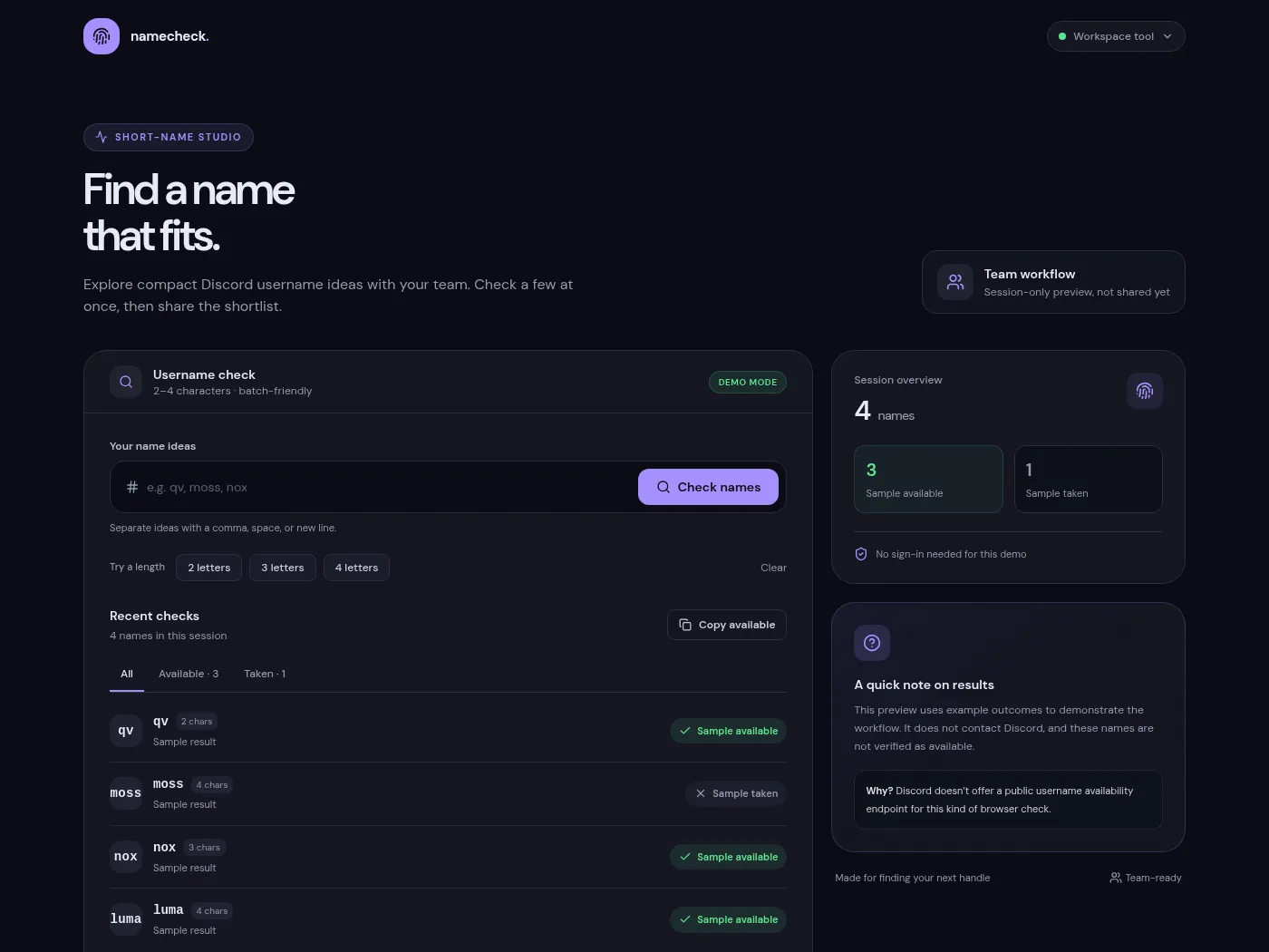Discord Name Checker