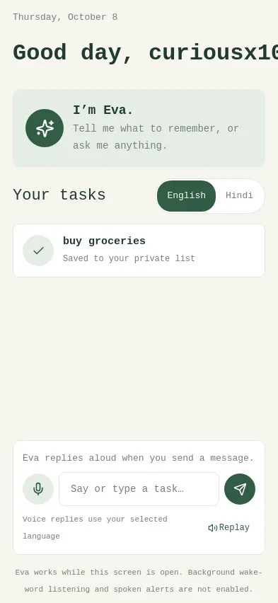 Eva: Smart Voice Assistant