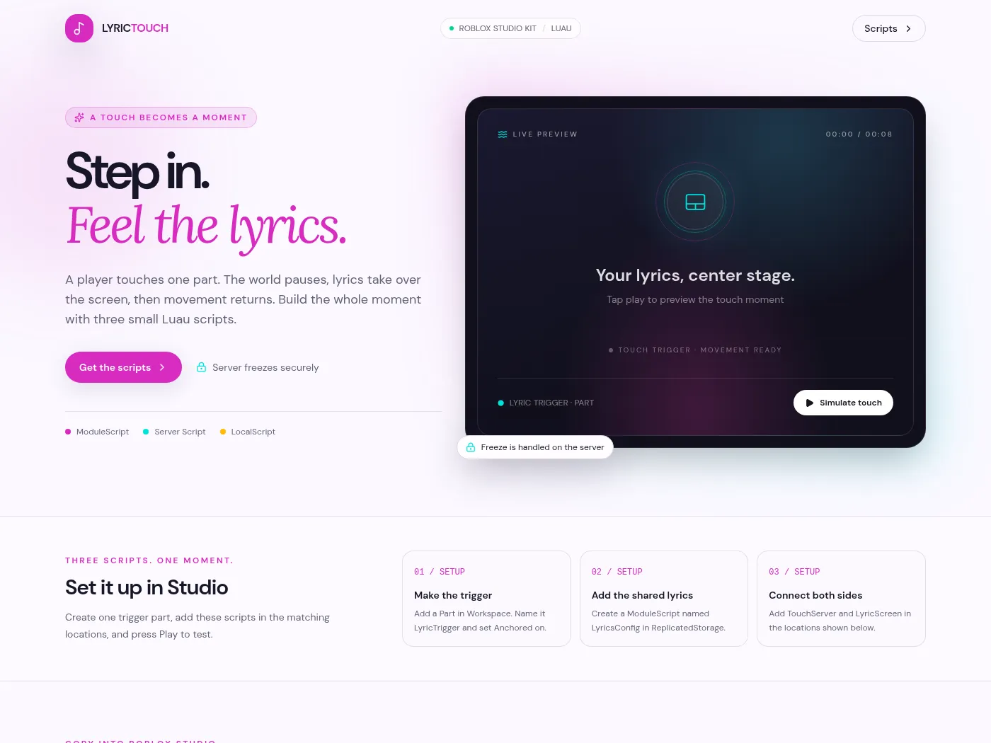 Lyric Touch Experience