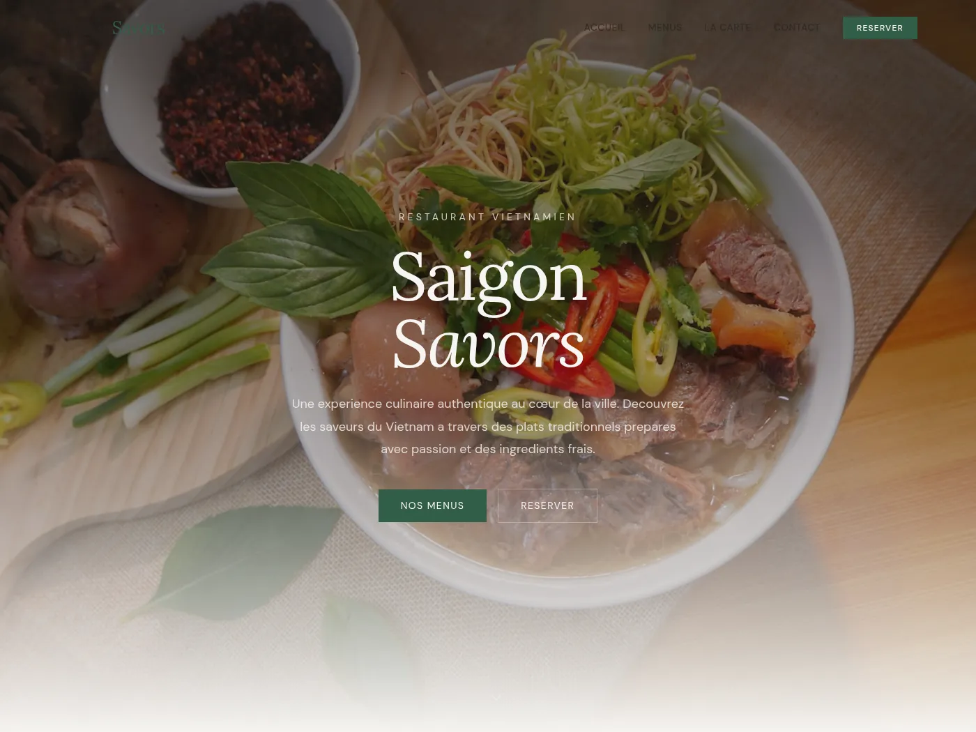 Saigon Savors Website