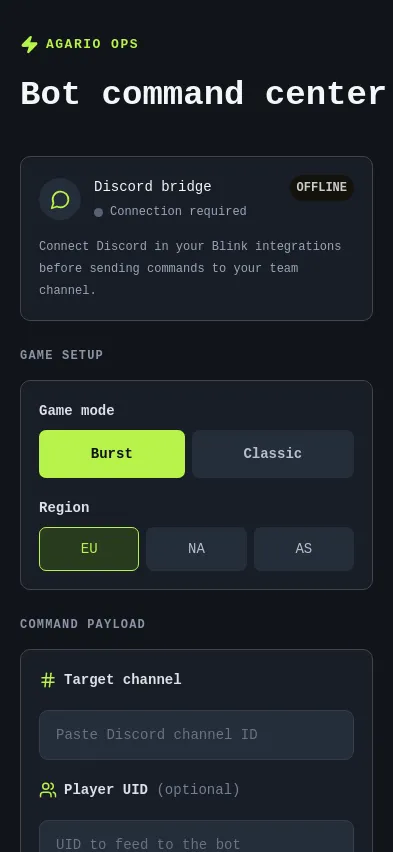 Agario Discord Bridge