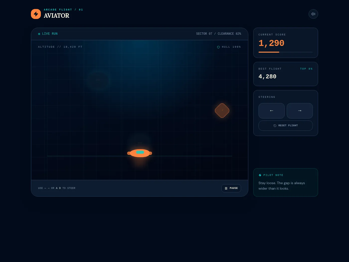 Aviator Arcade Game