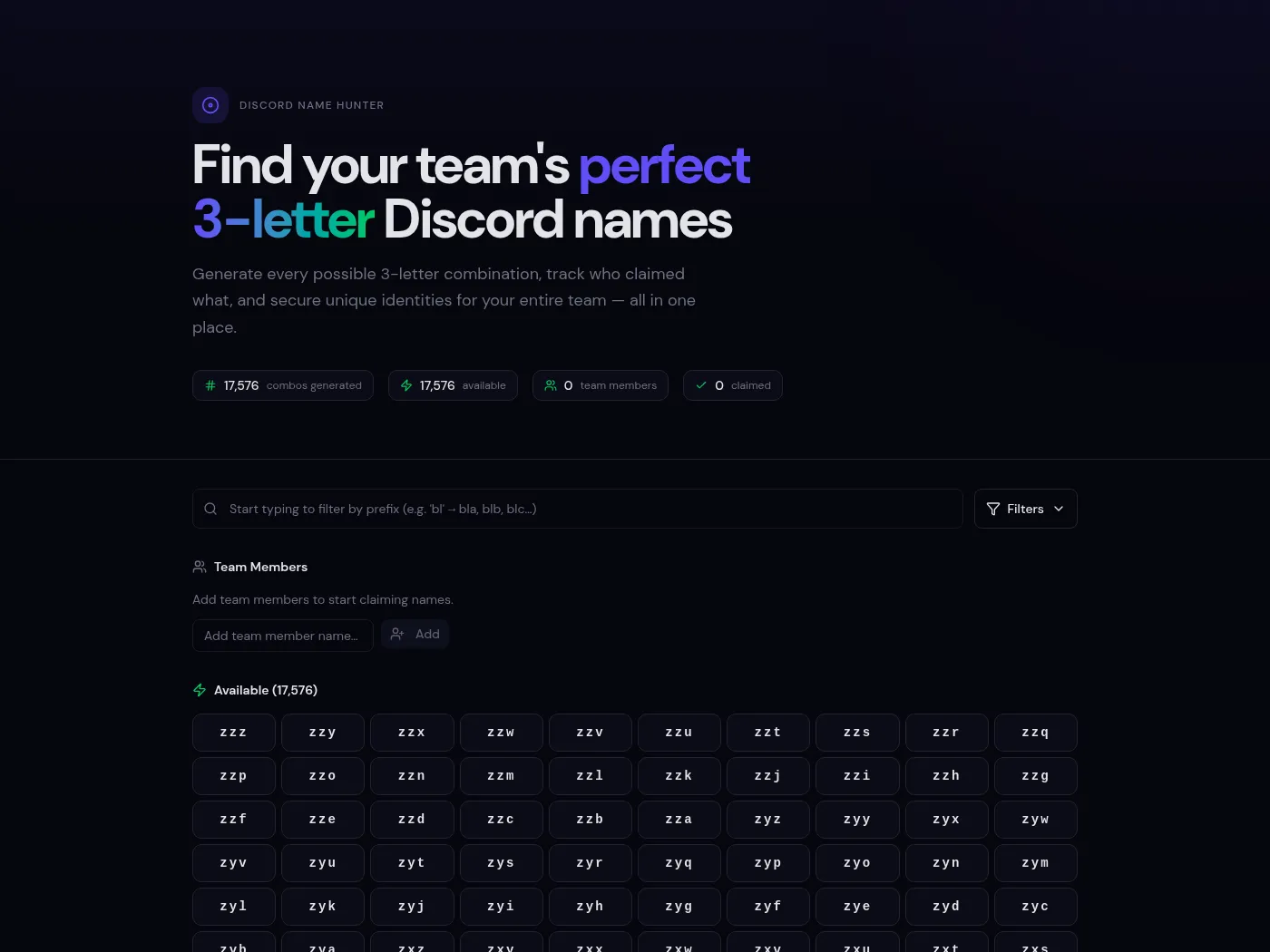 Discord Name Hunter