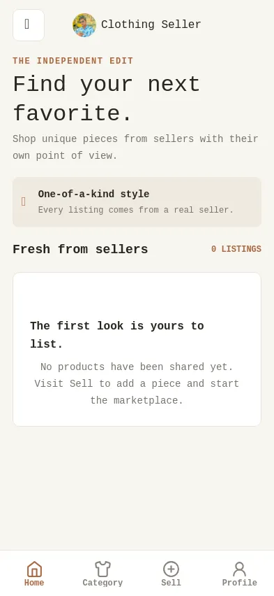 Clothing Seller Marketplace