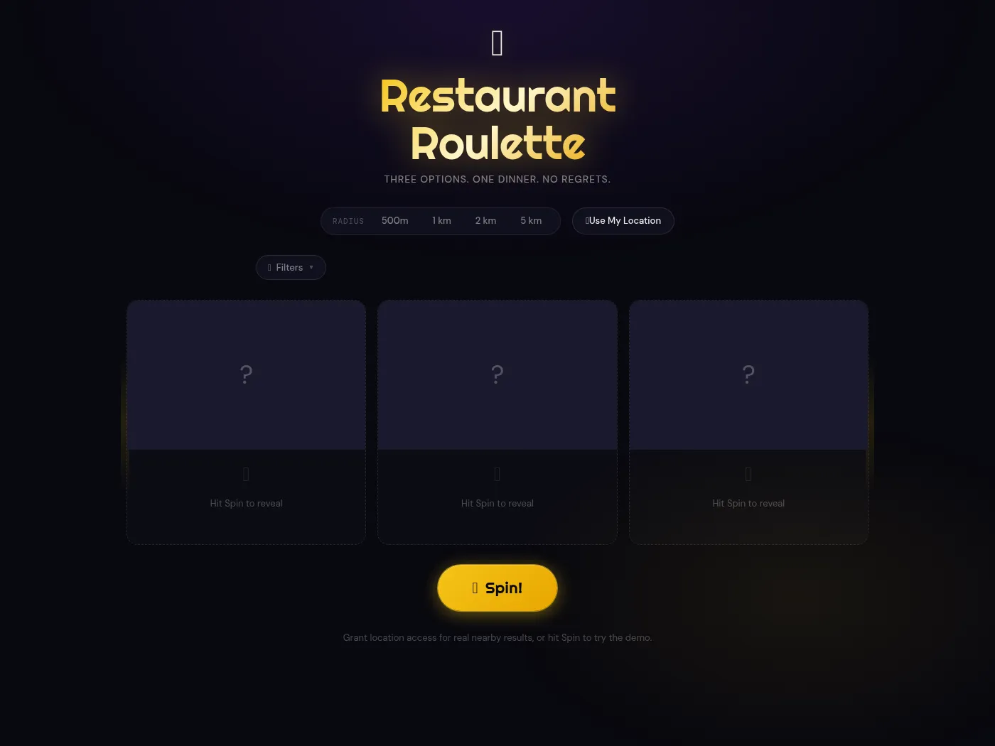 Restaurant Roulette