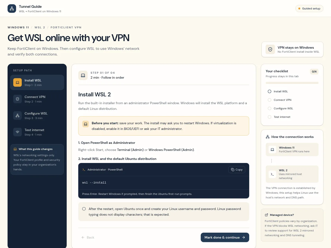 WSL VPN Automation