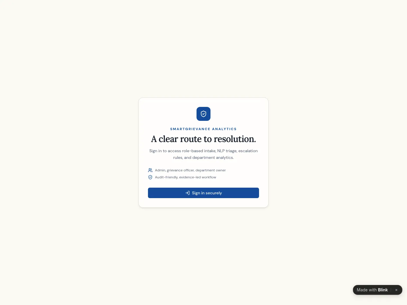 SmartGrievance Analytics