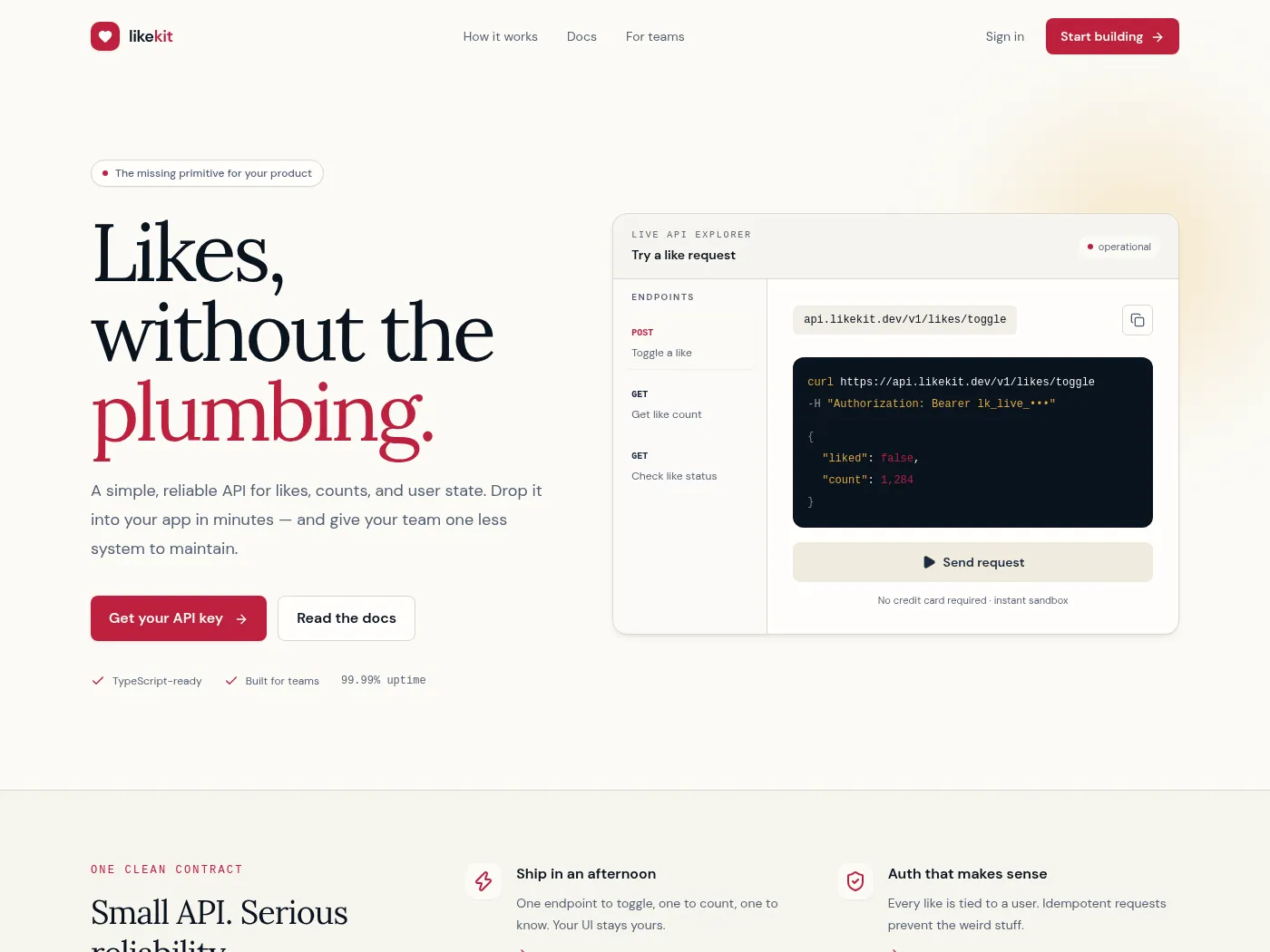 Like Feature API