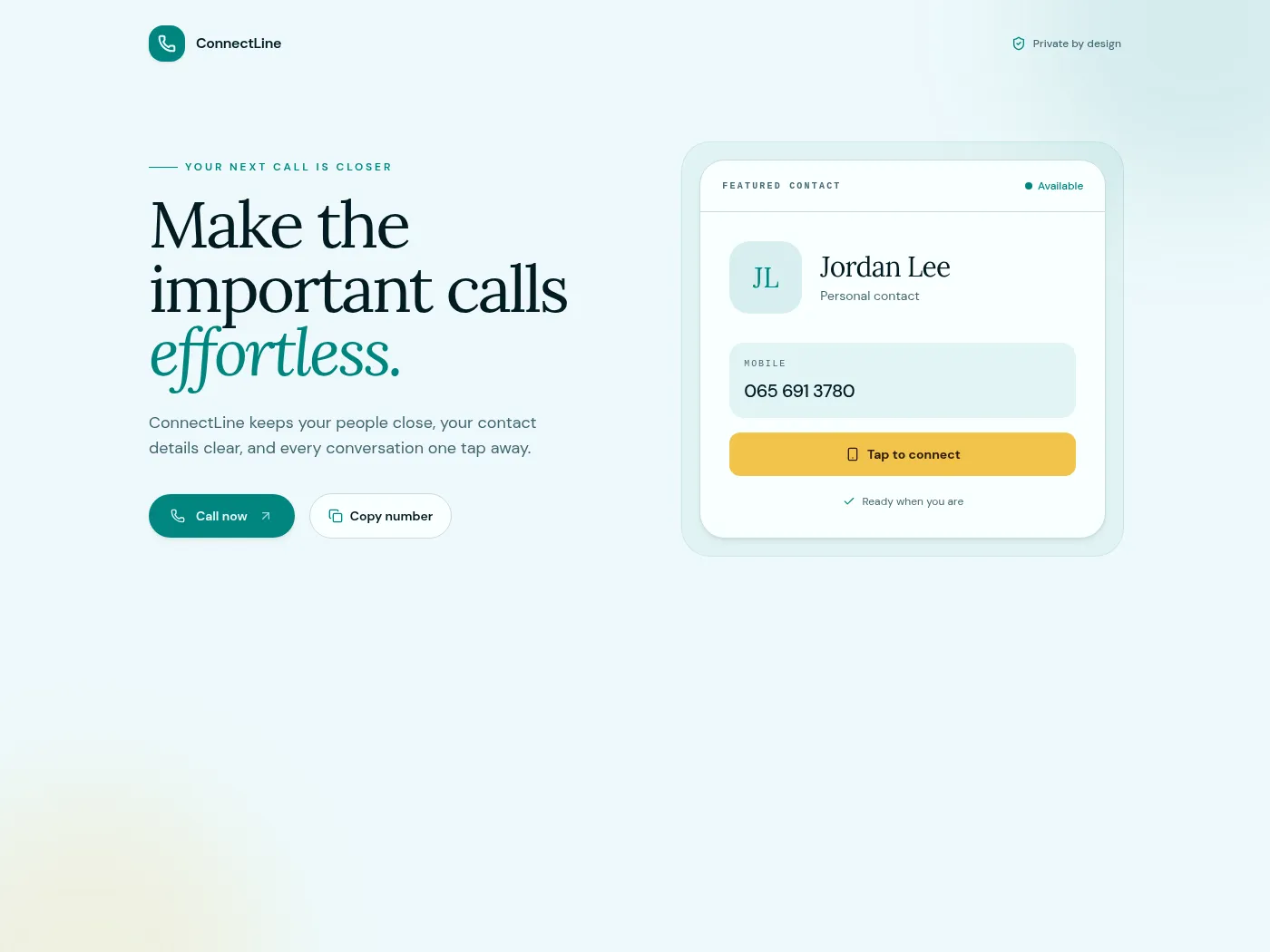 ConnectLine Contact Portal