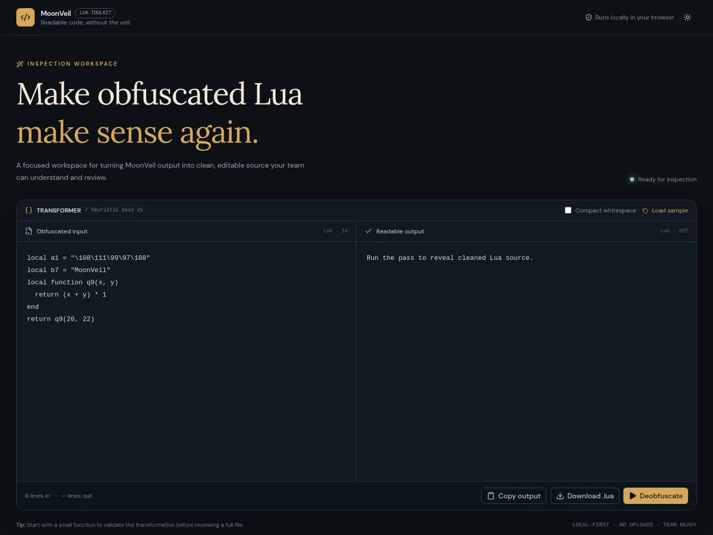 MoonVeil Lua Deobfuscator