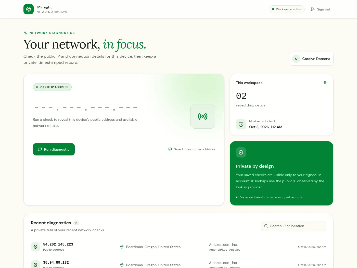 IP Insight Dashboard