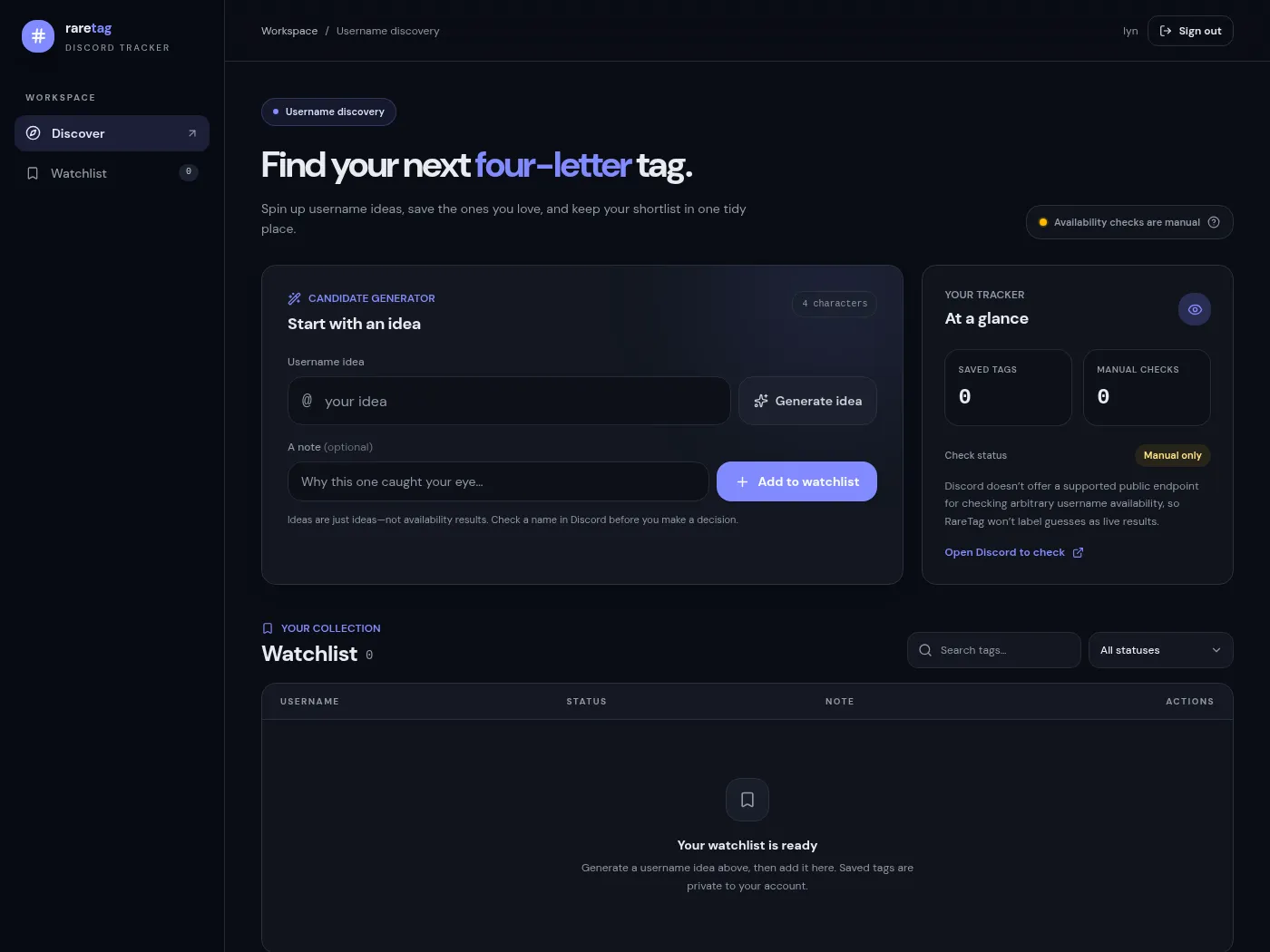 RareTag Discord Tracker
