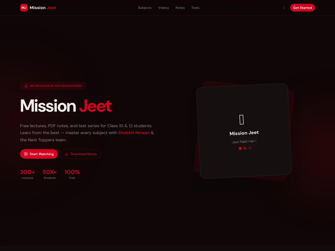 Mission Jeet Learning App