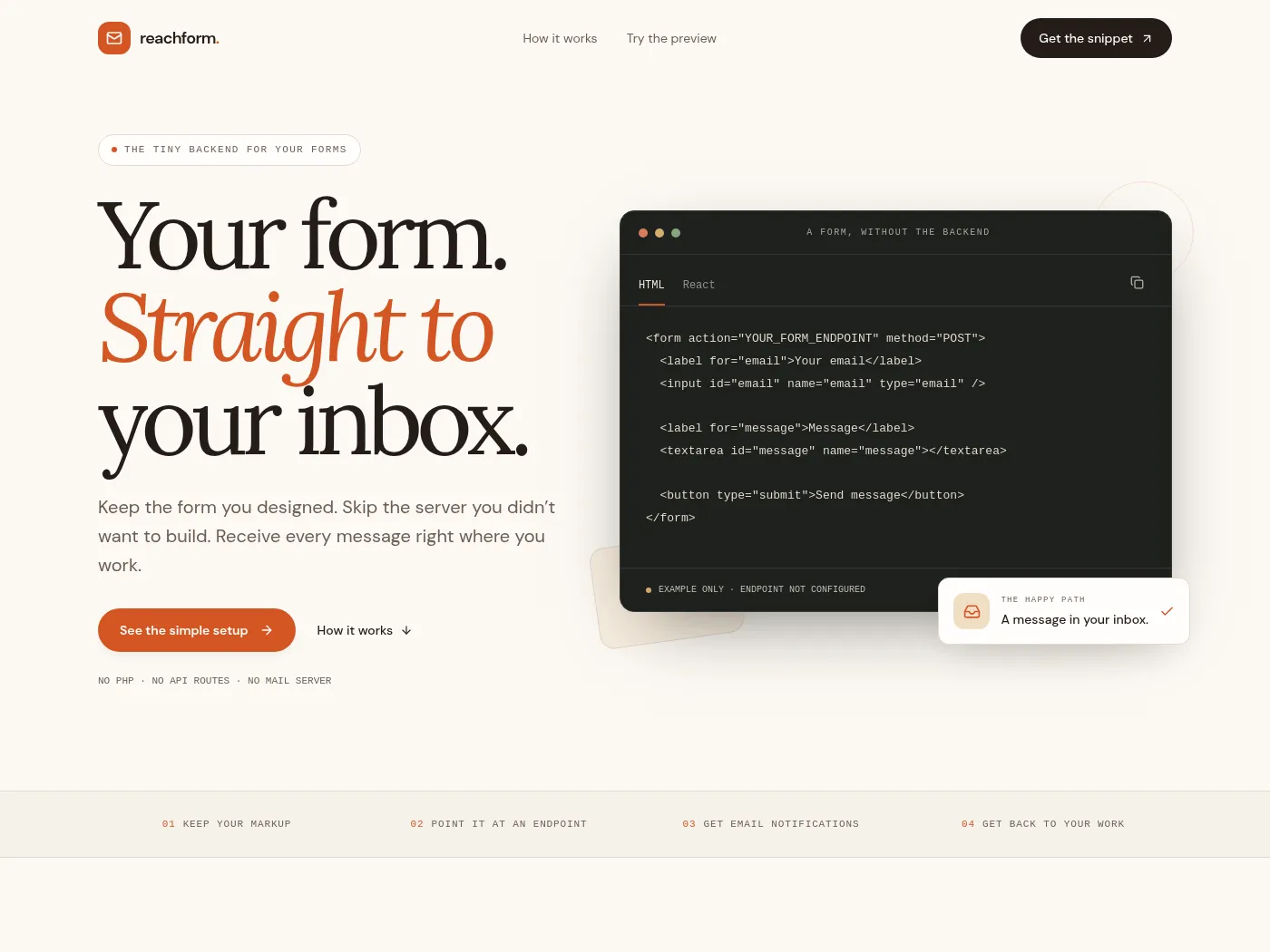 NoCode Form Mailer