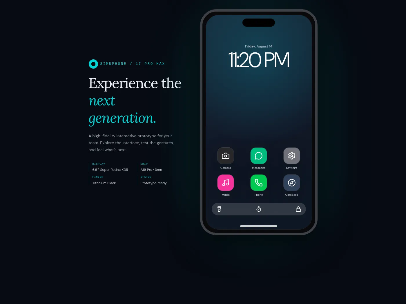 SimuPhone 17 Pro Max