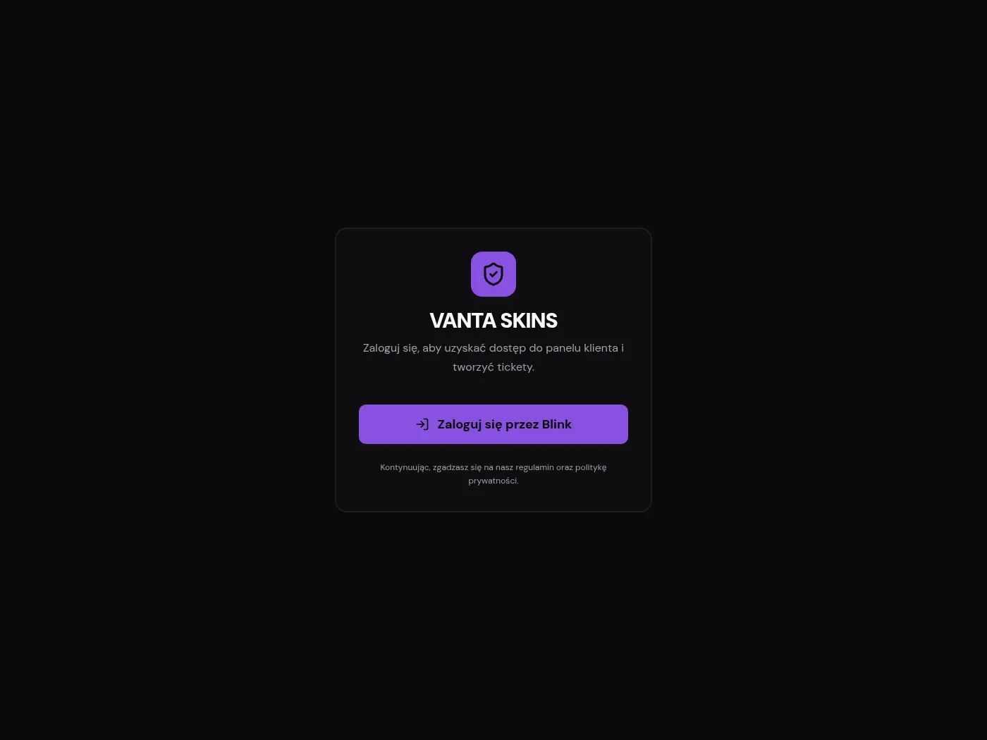 Vanta Skins Ticket Bot