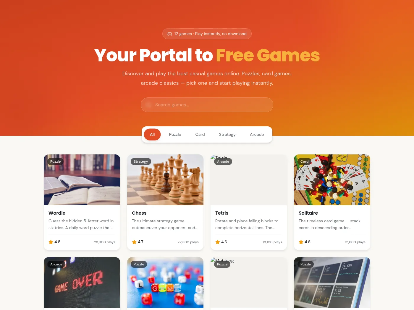 GameHub Portal