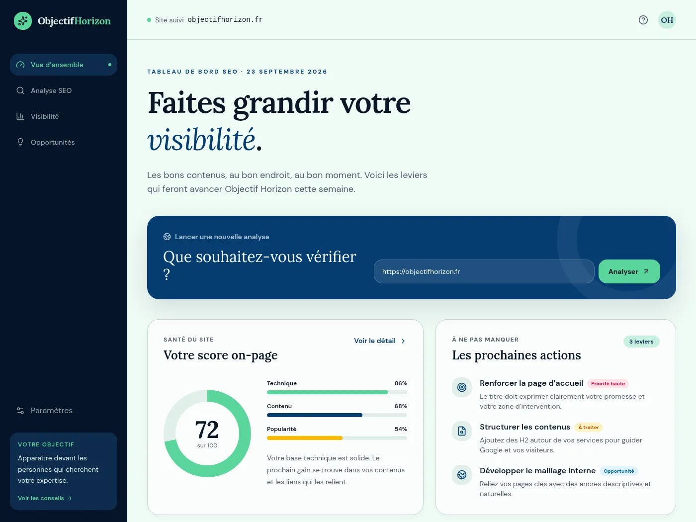 SEO Booster for ObjectifHorizon