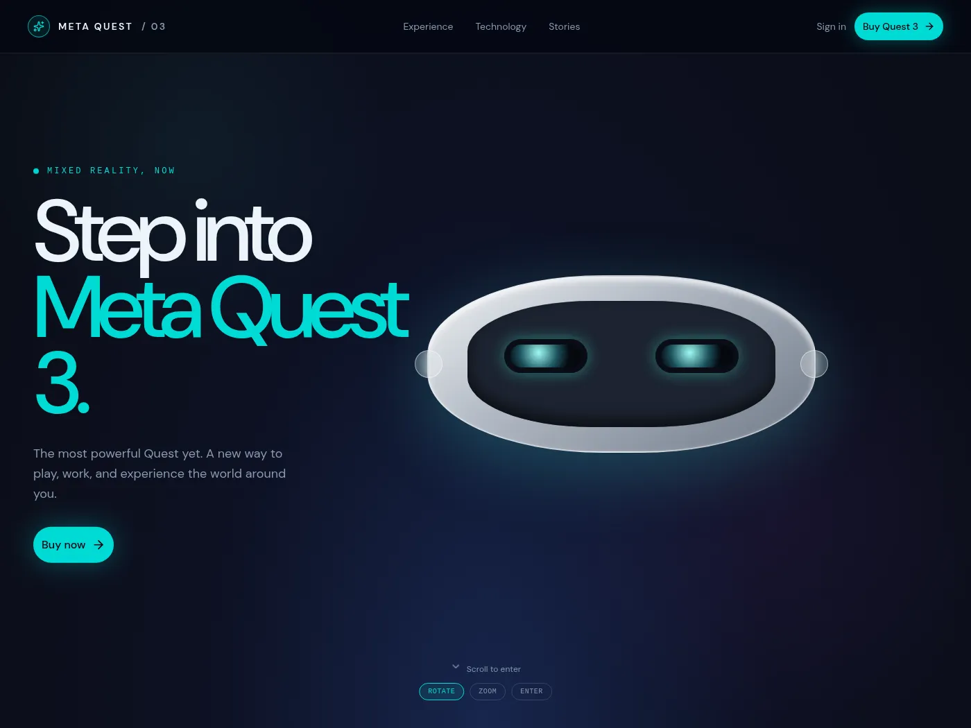 Meta Quest 3 Landing
