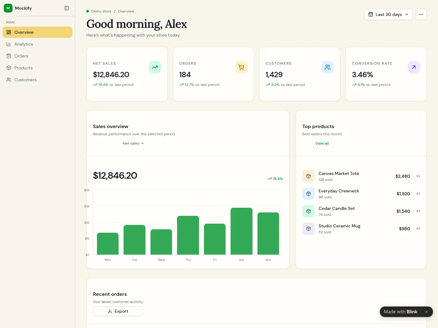 Mockify Dashboard