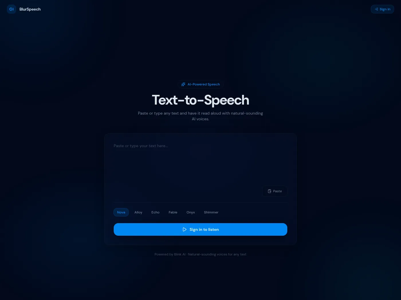 BlurSpeech Reader
