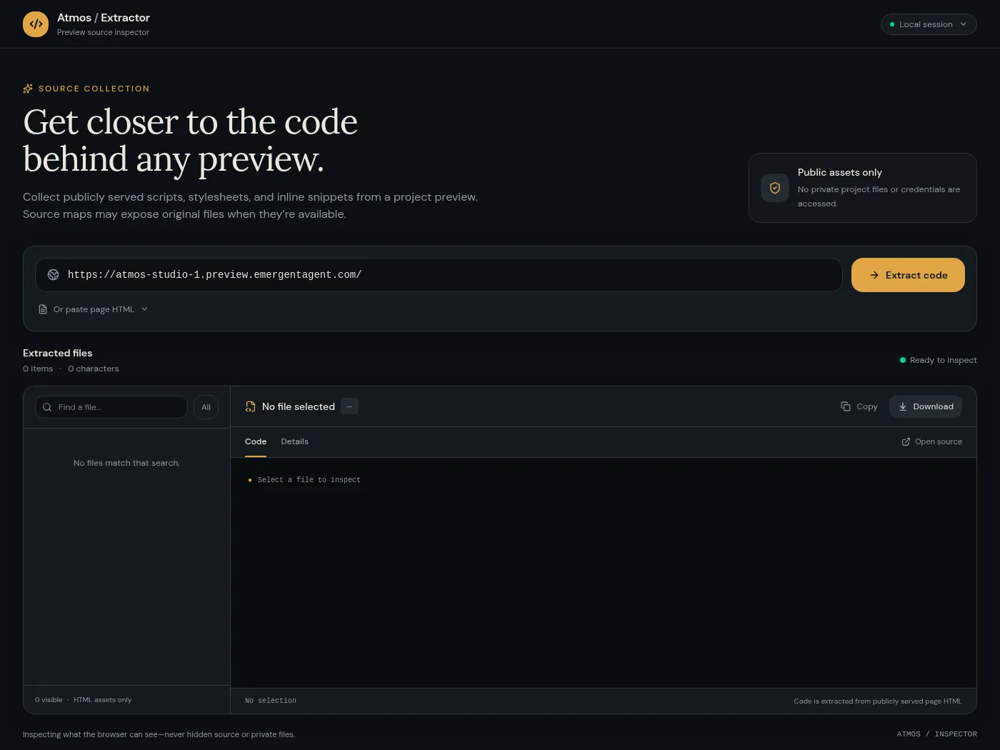 Atmos Studio Code Extractor