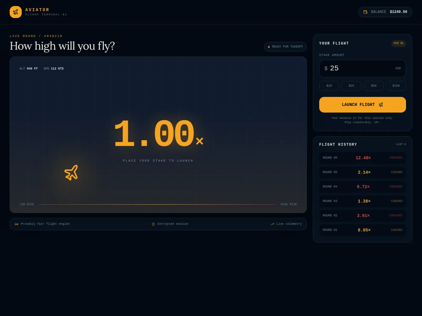 Aviator Flight Game